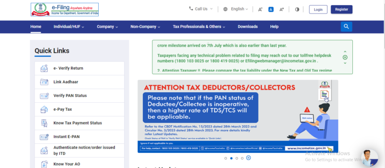 Income Tax Return 2024 || ITR Login || ITR filing || ITR File TAX ...